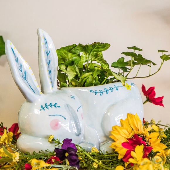 Accents | Ceramic Rabbit Pot Planter | Poshmark